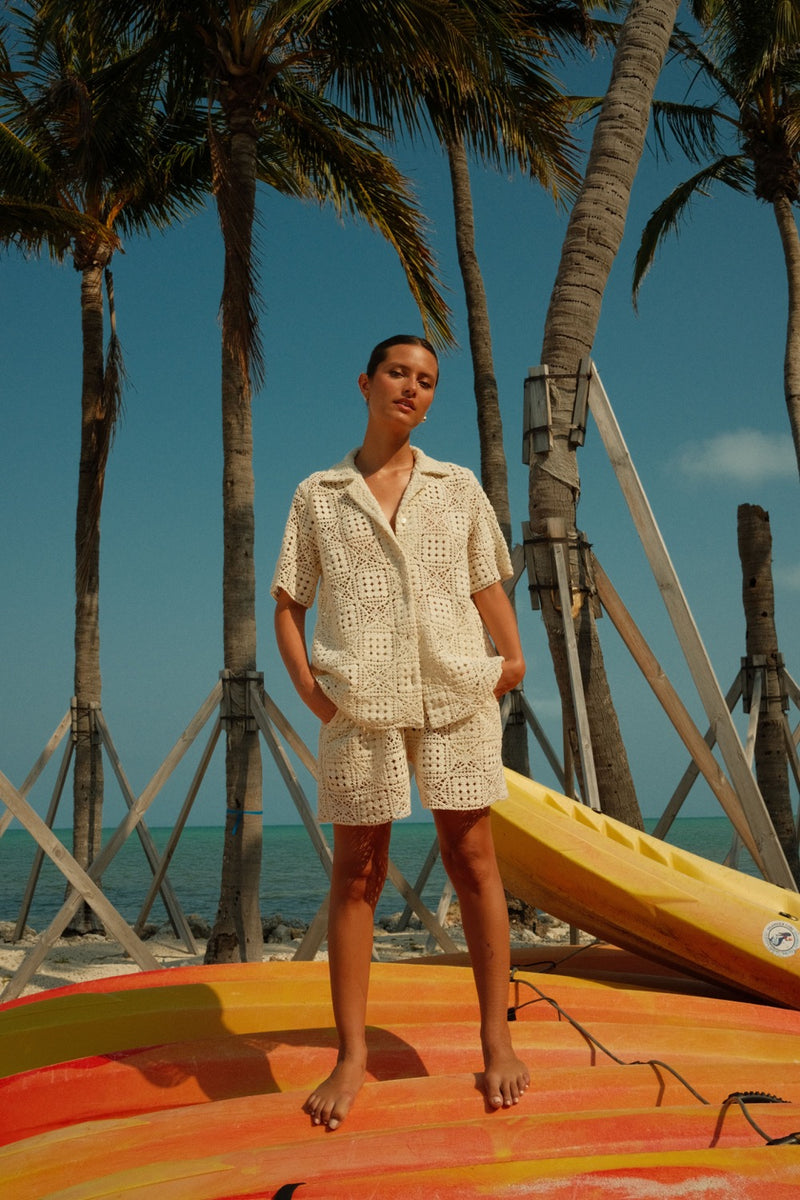 Crochet Beach Shorts– pītusa