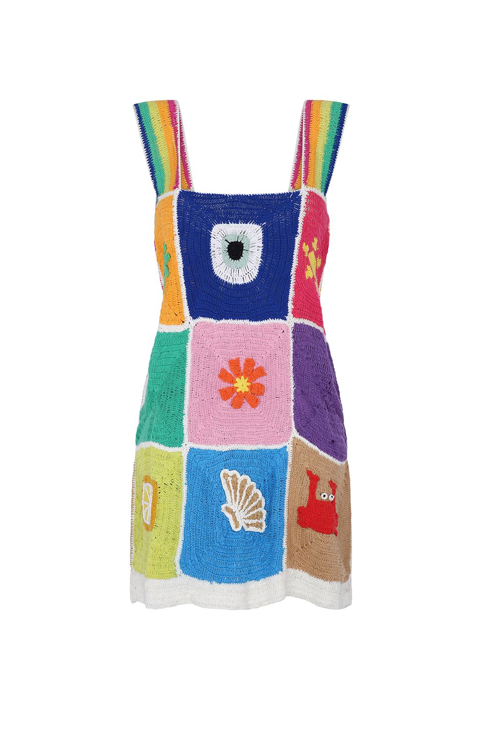 Crochet Patchwork Mini Dress– pītusa